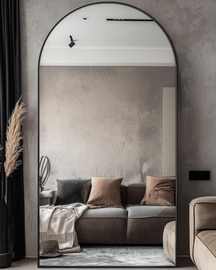 78"x38” Arched Full Length Floor Mirror with Stand – TheFastAisle